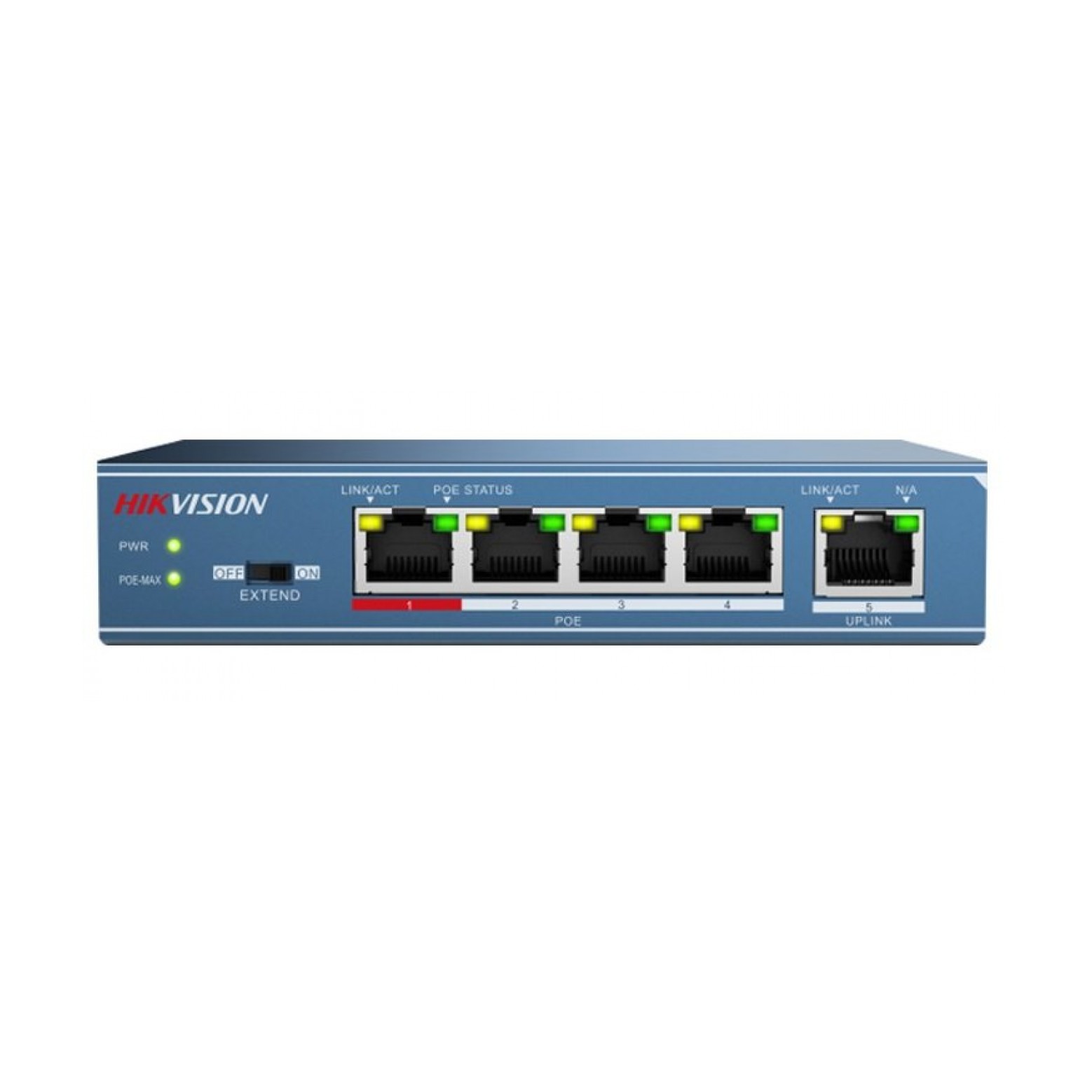 Hikvision DS-3E0105P-E Network Switch 4 PoE Ports, 250meter PoE Range